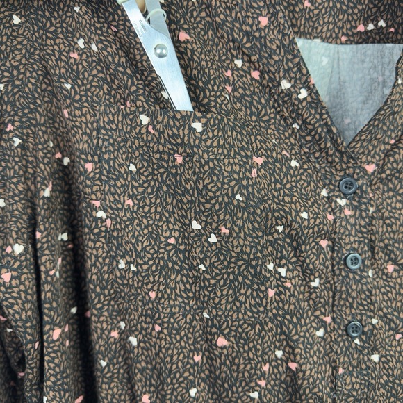 torrid | Tops | Torrid Shirt Womens 2x Brown Floral Button Dark ...